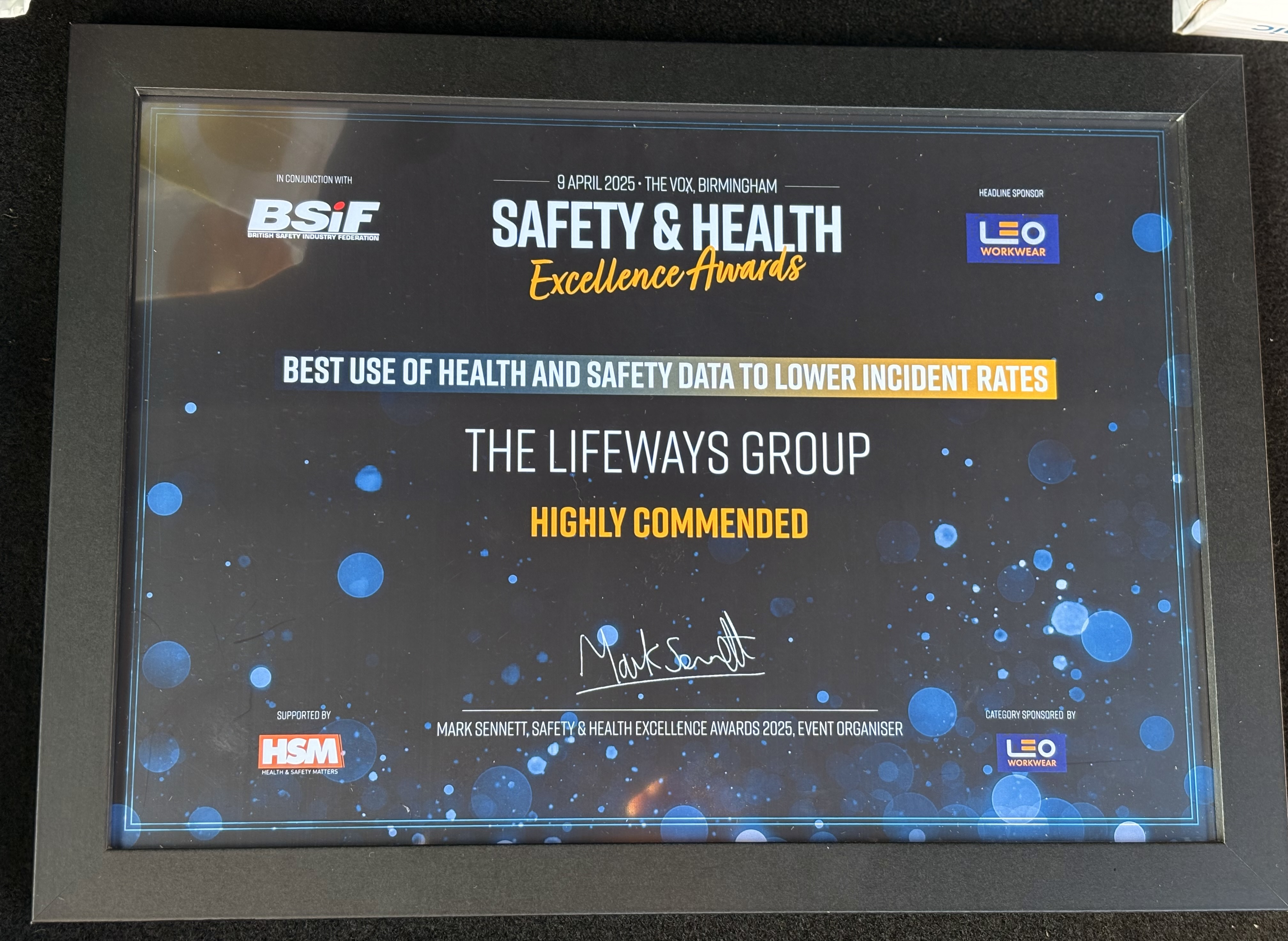 Lifeways’ Health and Safety Team highly commended at national awards ...