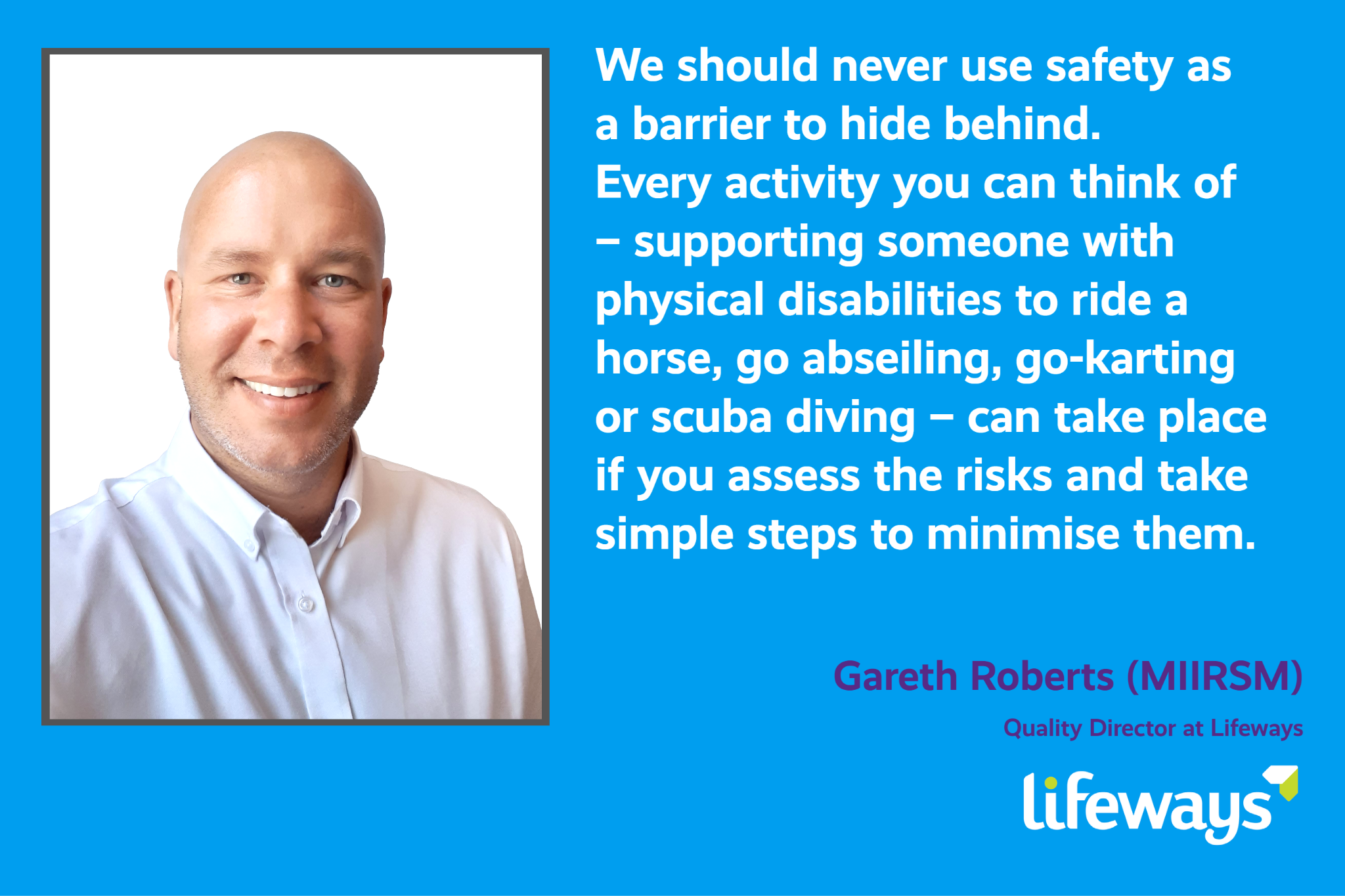 To manage risk, make everyone in your organisation part of the journey ...